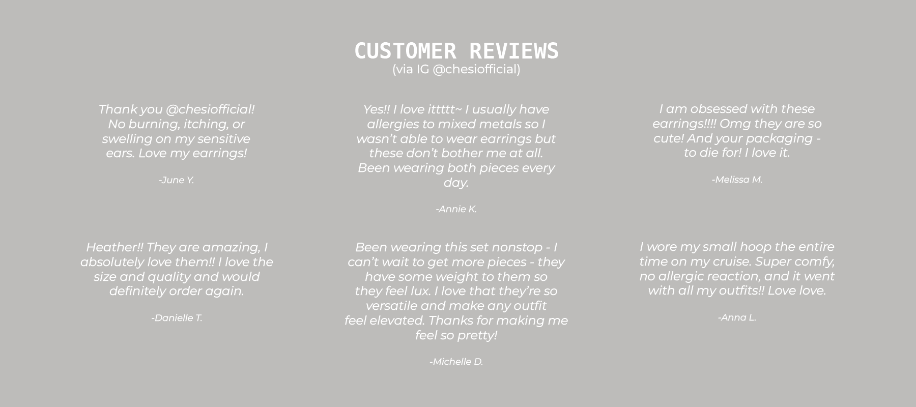 Shop Chesi | Hypoallergenic 925 Silver Jewelry – CHESI